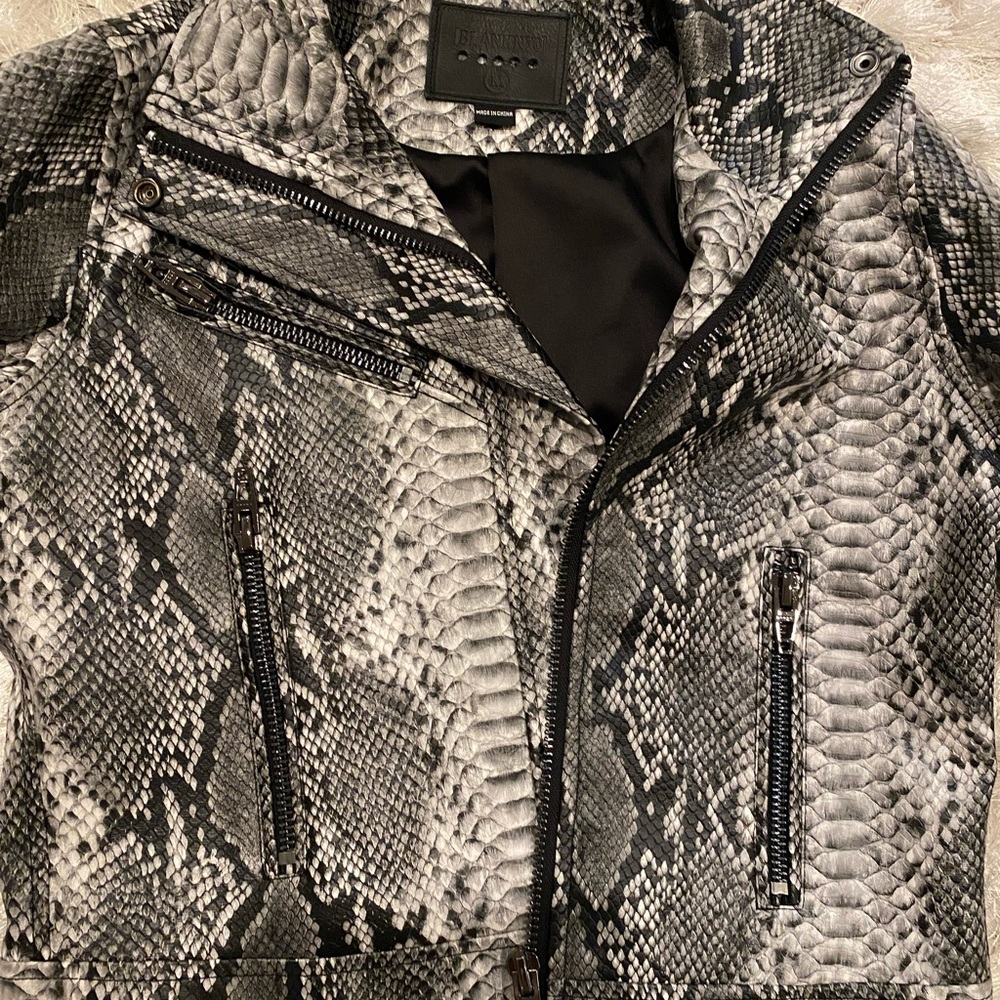 Blanknyc Faux Snakeskin Leather Jacket - Gem